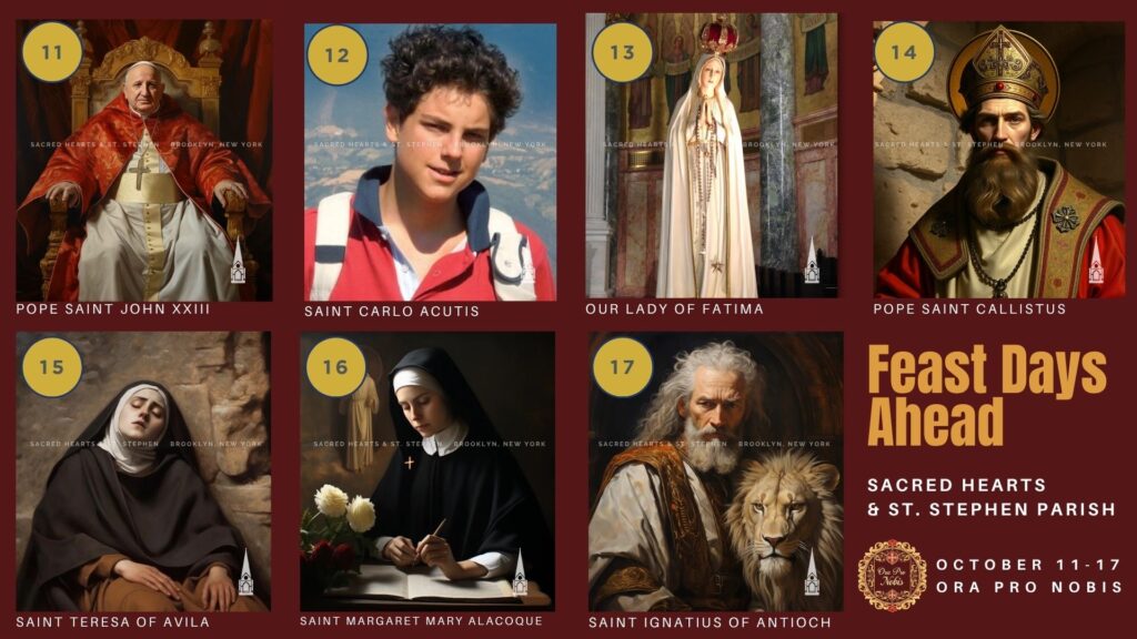 Feast Days Ahead 16:9 1920x1080 - Feast Days Ahead 10/11-17 | Sacred ...